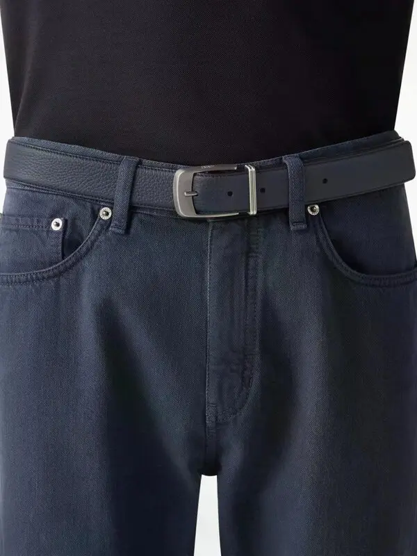 Zegna Calf Leather Belt - Blue