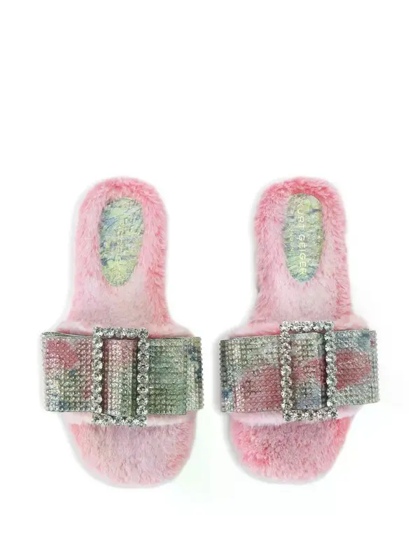 Kurt Geiger Crystal Bow Cosy Slides