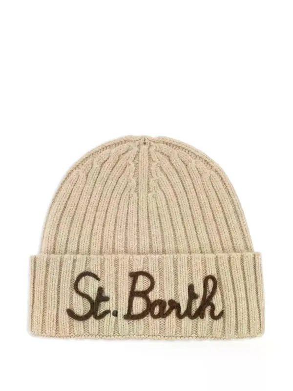 MC2 SAINT BARTH Wengen Ribbed Beanie - Neutrals