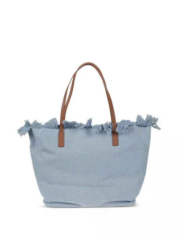 MC2 SAINT BARTH Fringed Tote Bag - Blue