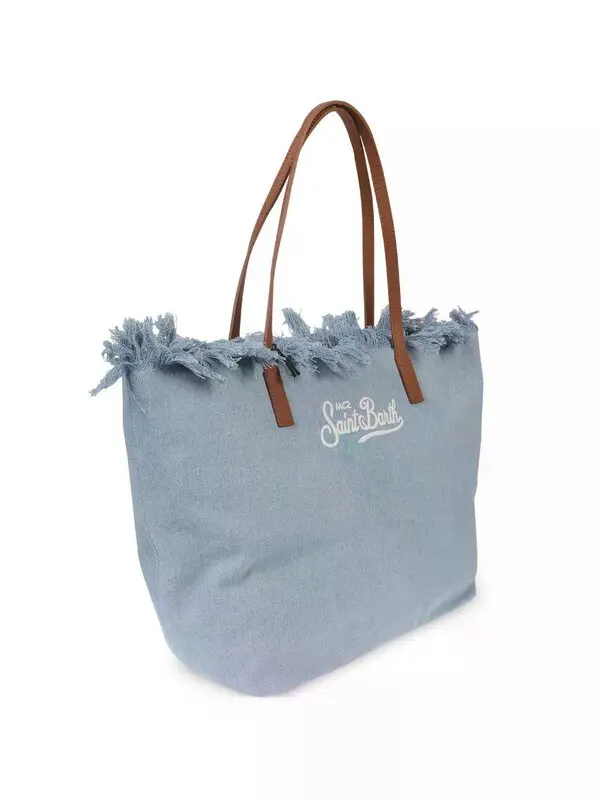 MC2 SAINT BARTH Fringed Tote Bag - Blue