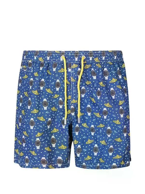 MC2 SAINT BARTH Printed Swim Shorts - Blue