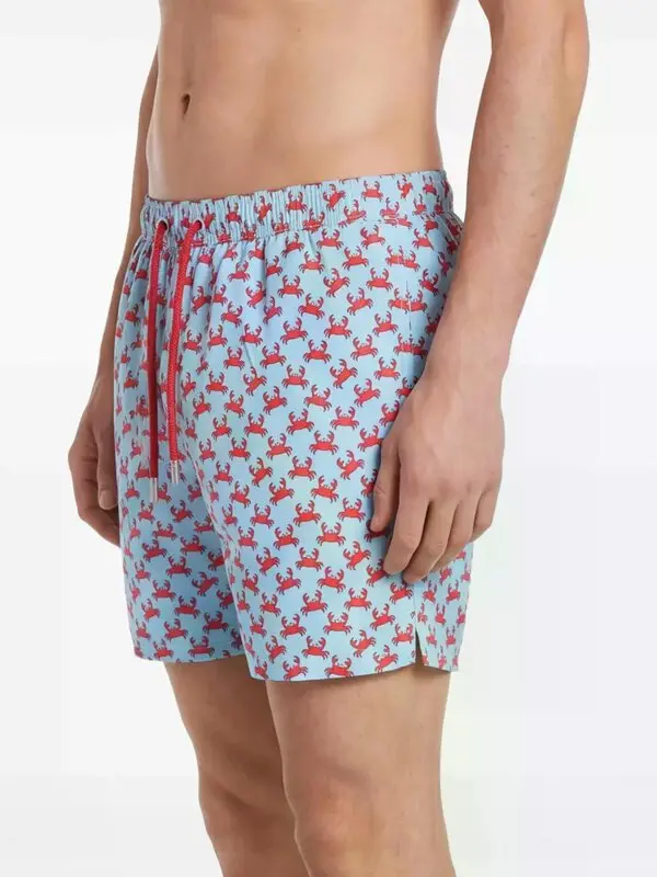 MC2 SAINT BARTH Crab Print Swim Shorts - Blue