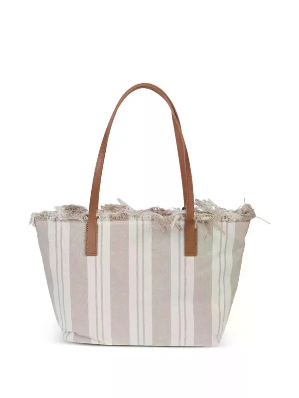 MC2 SAINT BARTH Striped Fringed Bag