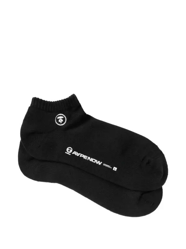 AAPE BY *A BATHING APE Logo Socks - Black