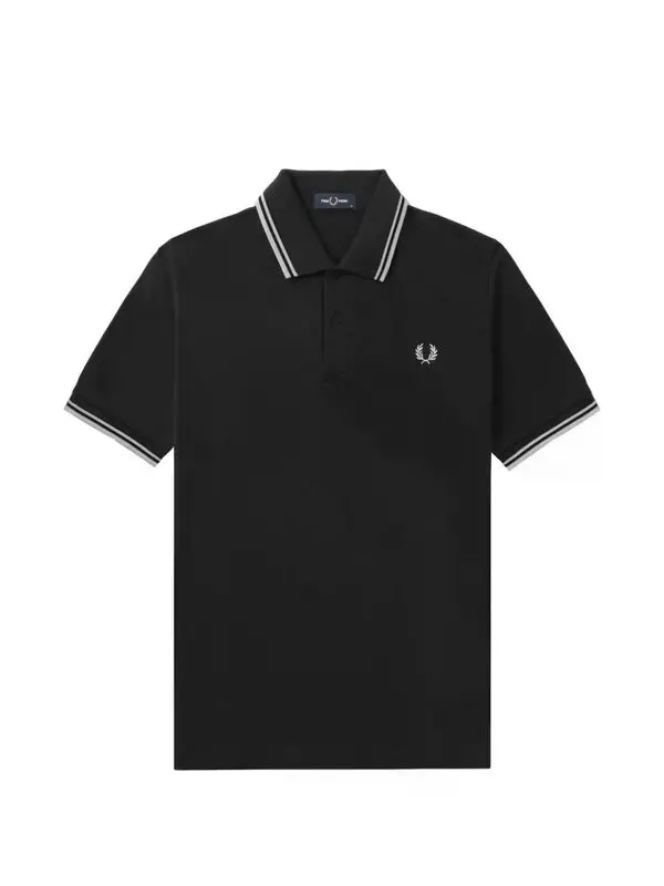 Fred Perry Laurel-wreath Striped Polo Shirt - Black