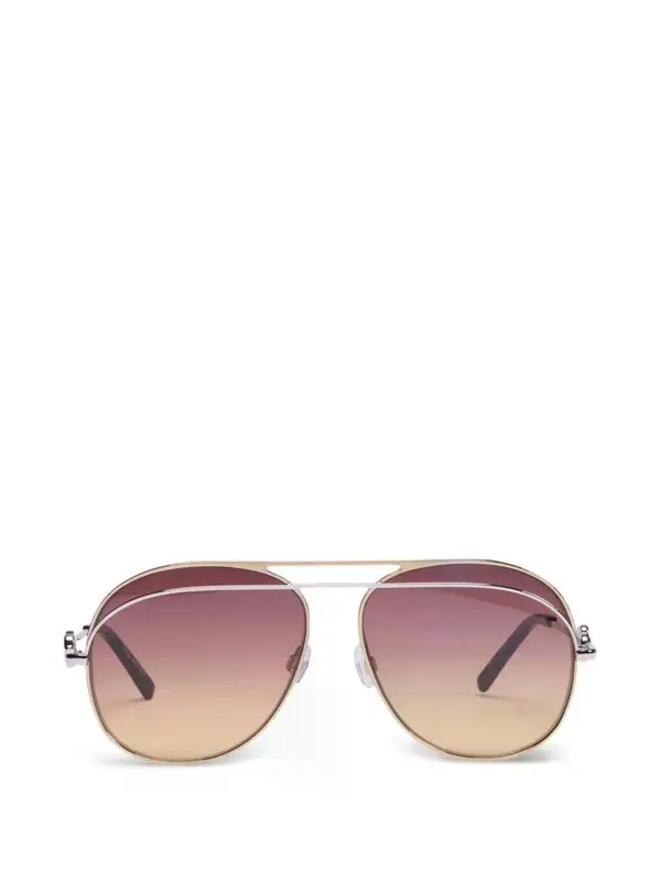 Viktor & Rolf Pilot Frame Sunglasses - Silver
