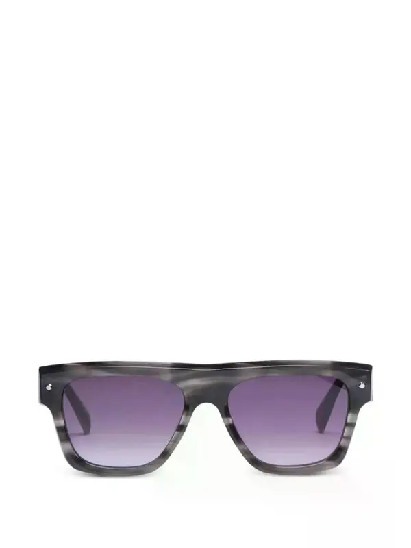 Viktor & Rolf Logo-detail Rectangle Sunglasses - Grey