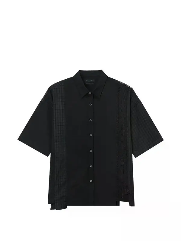 FIVE CM Check-panel Short-sleeve Shirt