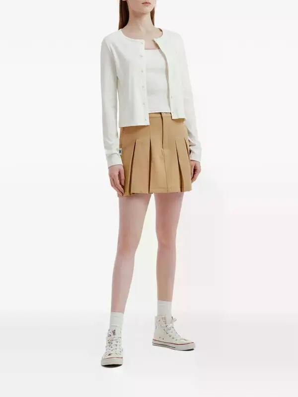 CHOCOOLATE Pleated Mini Skirt With Belt Loops