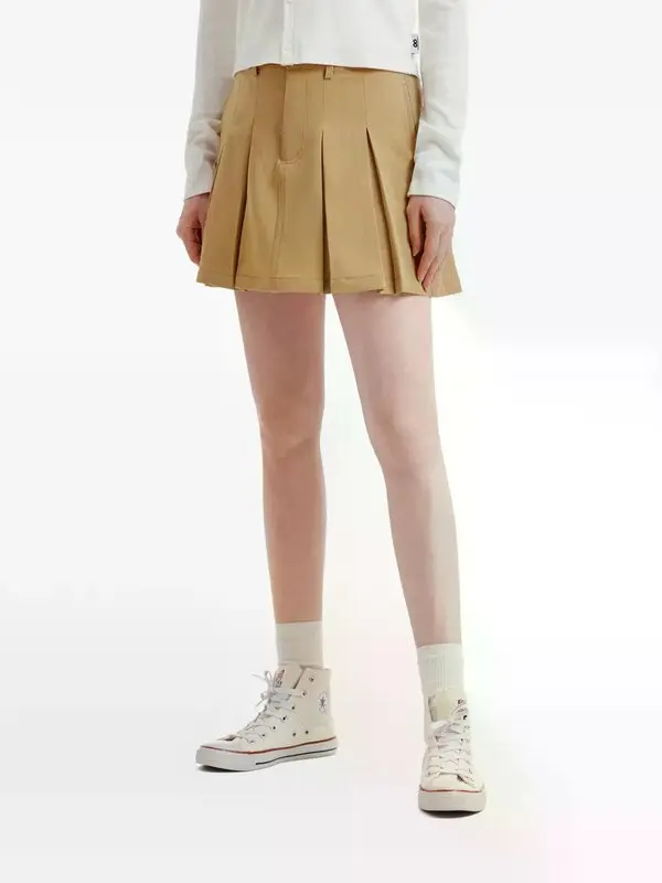 CHOCOOLATE Pleated Mini Skirt With Belt Loops