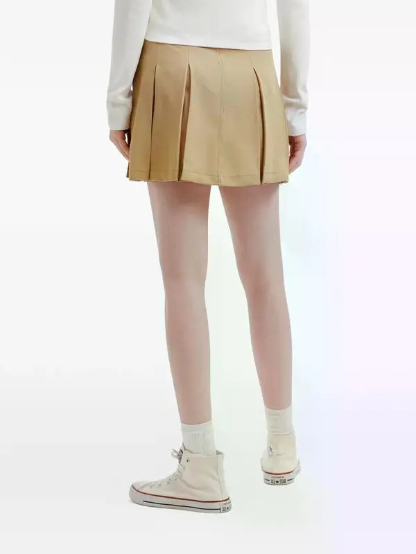 CHOCOOLATE Pleated Mini Skirt With Belt Loops