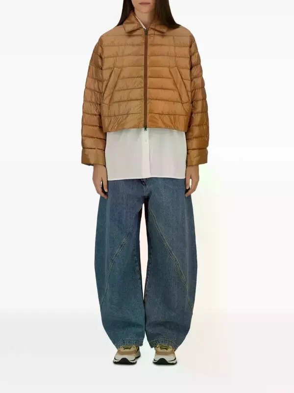 Herno Quilted Collared Jacket - Brown
