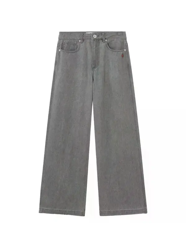 CHOCOOLATE Logo-patch Five-pocket Jeans - Grey