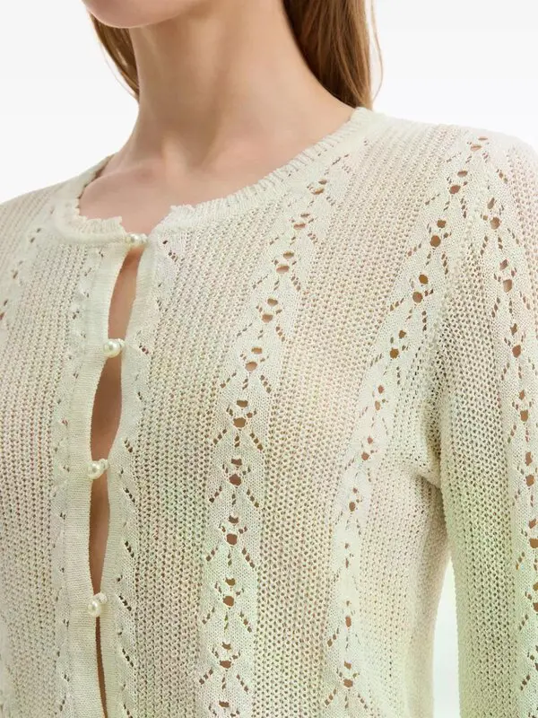 B+AB Openwork Long-sleeve Cardigan - Neutrals
