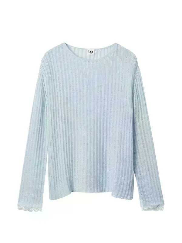 B+AB Lace-trim Long-sleeve Sweater