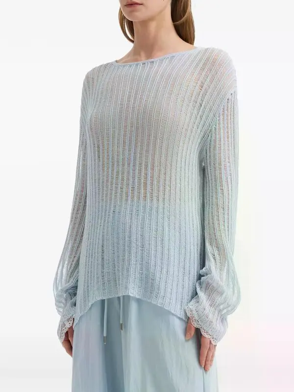 B+AB Lace-trim Long-sleeve Sweater