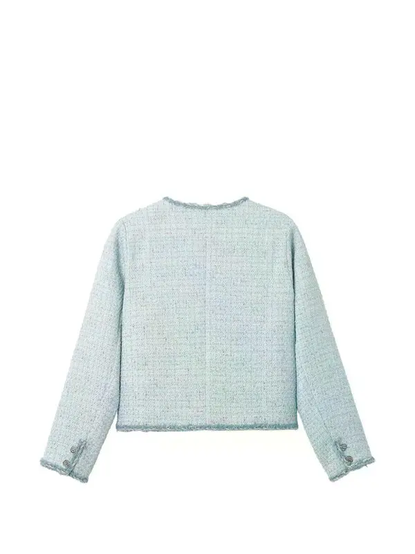 B+AB Frayed-trim Tweed Jacket