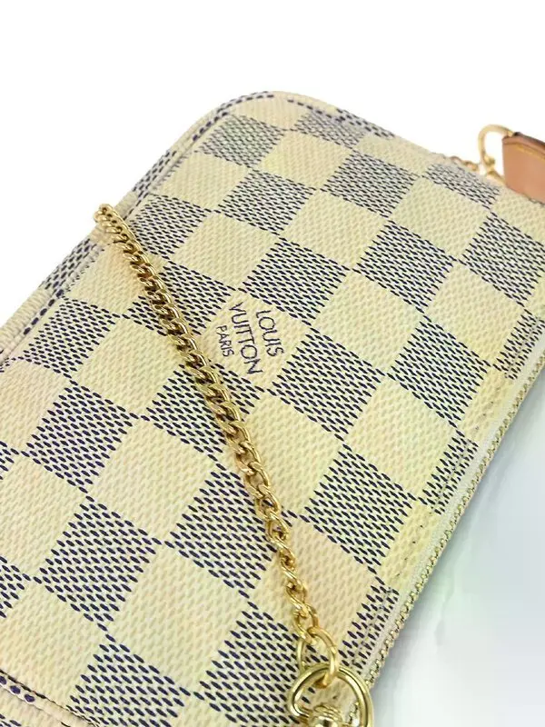 LOUIS VUITTON 2006 Damier Azur Mini Pochette Accessoires - Neutrals