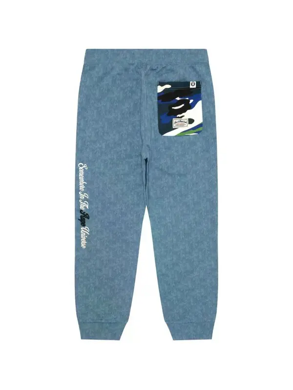 AAPE BY *A BATHING APE Camouflage-pocket Track Pants - Blue
