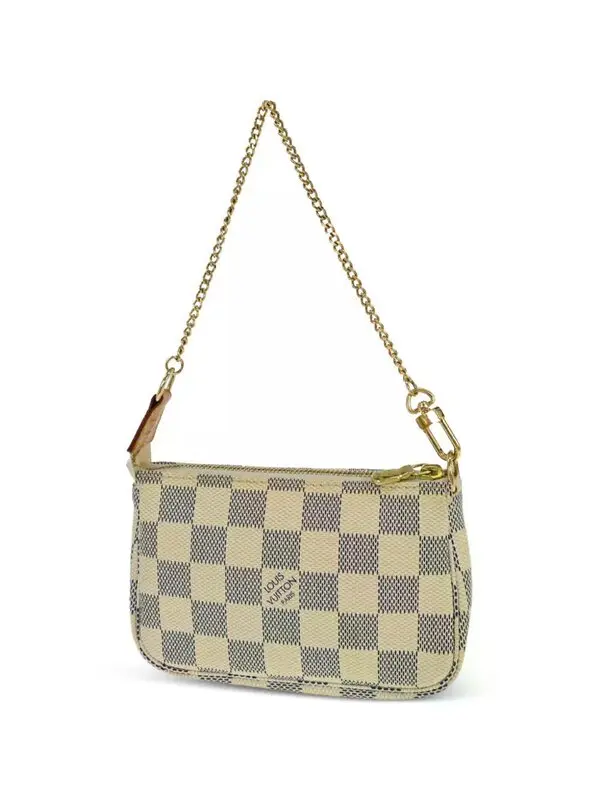 LOUIS VUITTON 2006 Damier Azur Mini Pochette Accessoires - Neutrals