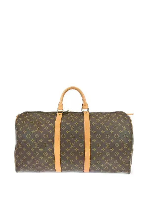 LOUIS VUITTON 1985 Keepall 50 Travel Handbag - Brown