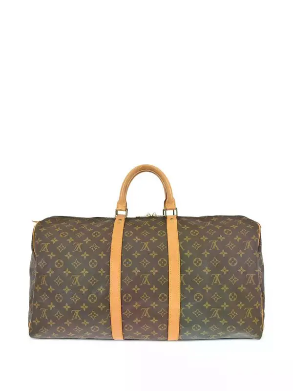 LOUIS VUITTON 1985 Keepall 50 Travel Handbag - Brown