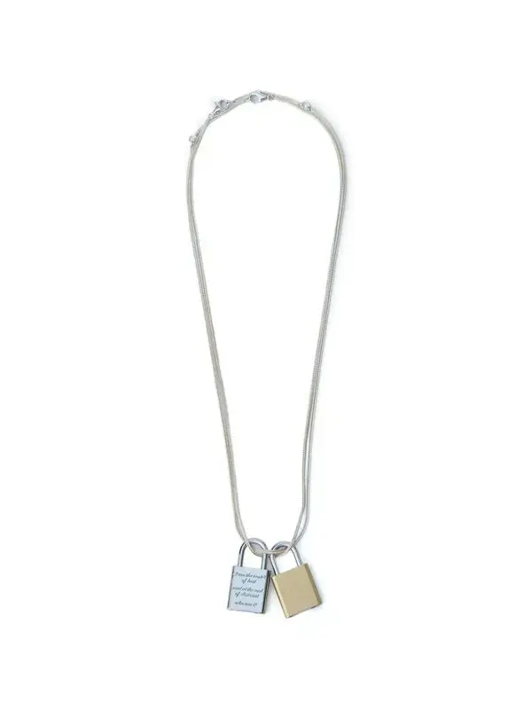 Our Legacy Riddle Padlock Pendants Chain Necklace - Gold