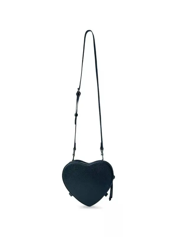 VIVIENNE WESTWOOD Louise Heart Textured Crossbody Bag - Black