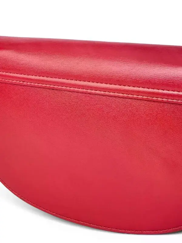 JIL SANDER Curved-flap Leather Shoulder Bag