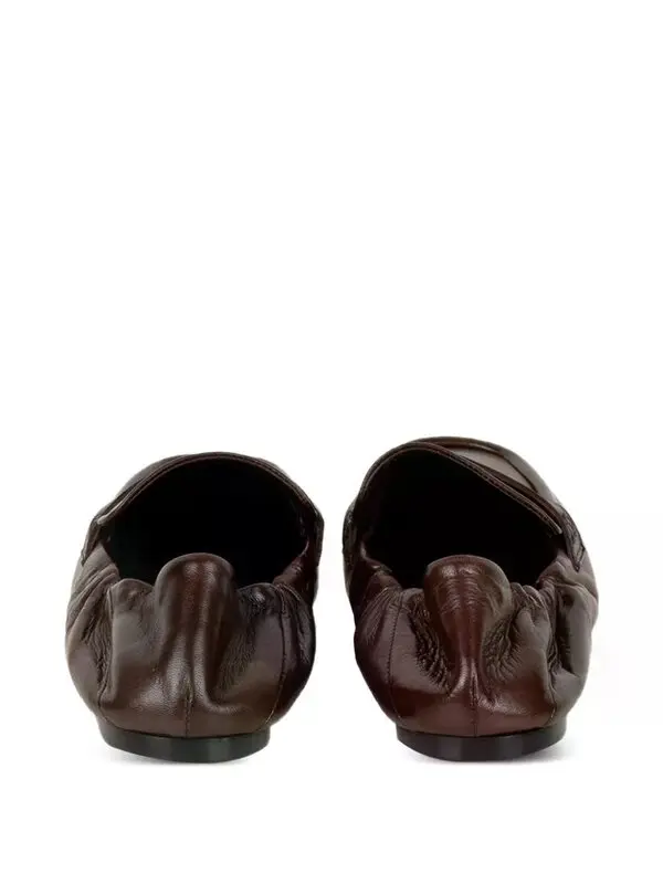 GUGLIELMO ROTTA Gathered Leather Loafers