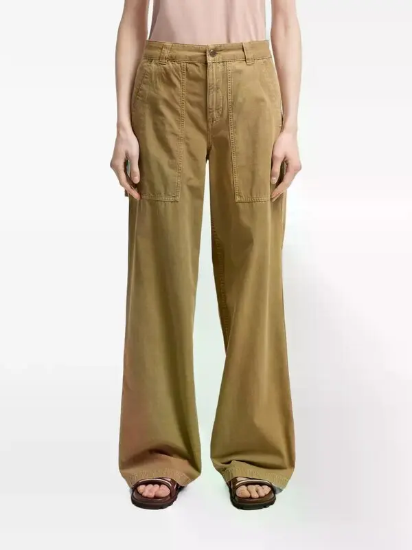 Moncler Wide-leg Trousers - Neutrals