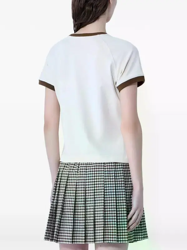 Moncler Embroidered Heart-motif T-shirt - Neutrals