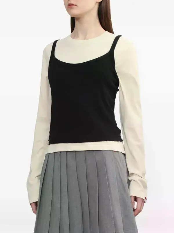 AAPE BY *A BATHING APE Ribbed Knit Top - Black