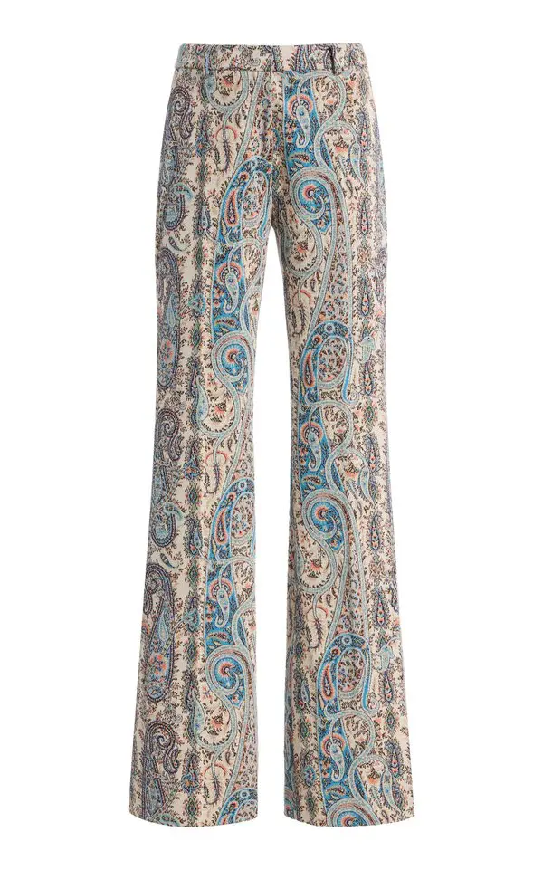 Etro Paisley Jacquard Flared Trousers - Print