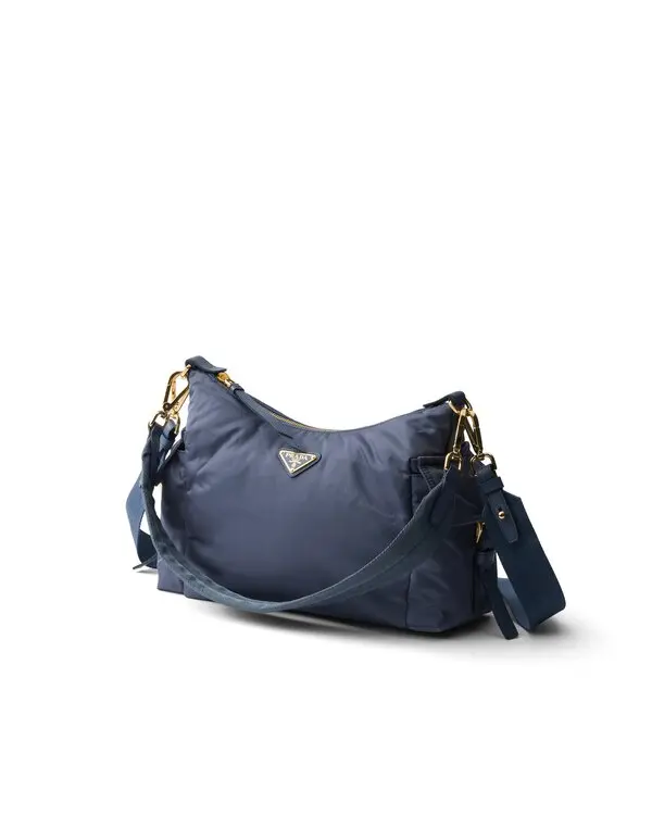 Prada Explore Large Re-nylon And Leather Bag - Blue