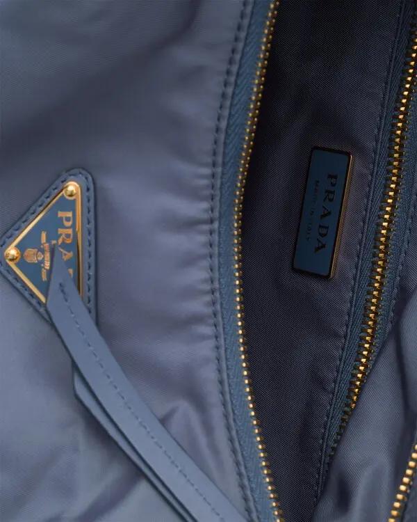 Prada Explore Large Re-nylon And Leather Bag - Blue