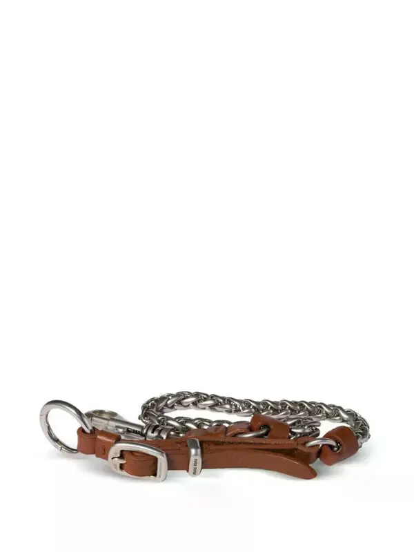 Miu Miu Logo-engraved Keyring - Silver