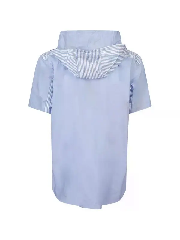 Comme Des Garçons Striped Hooded Shirt