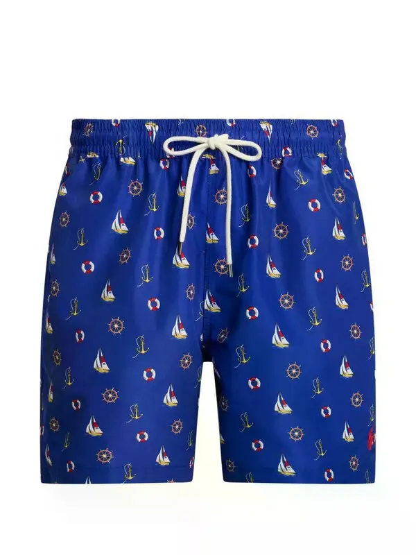 Polo Ralph Lauren Printed Swim Shorts - Blue