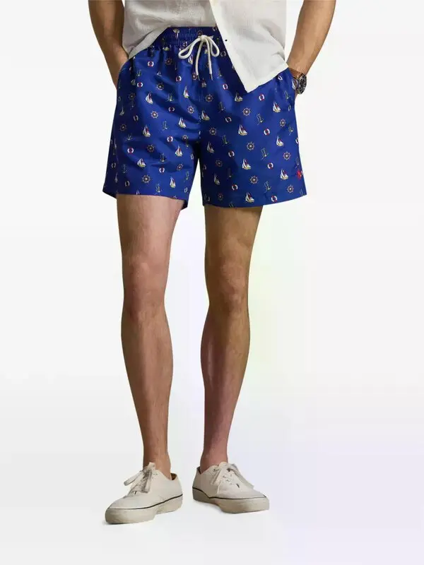Polo Ralph Lauren Printed Swim Shorts - Blue