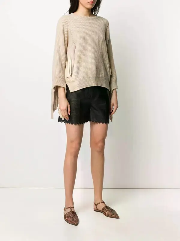 Stella McCartney Fringed Rib-knit Jumper
