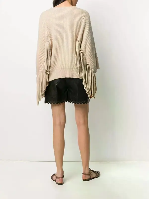 Stella McCartney Fringed Rib-knit Jumper