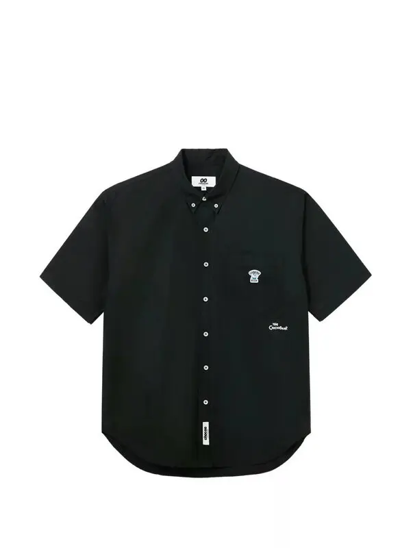 CHOCOOLATE Buttoned Short-sleeve Shirt - Black