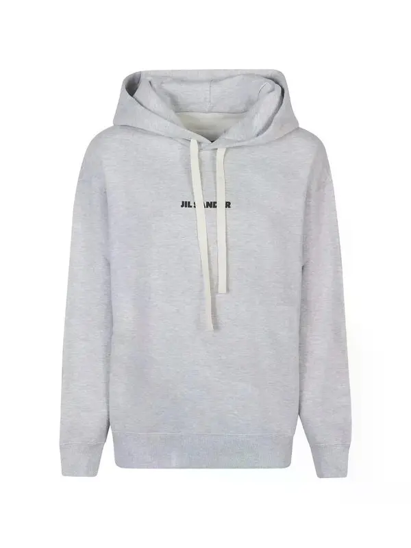 JIL SANDER Hooded Cotton Sweatshirt - Grey
