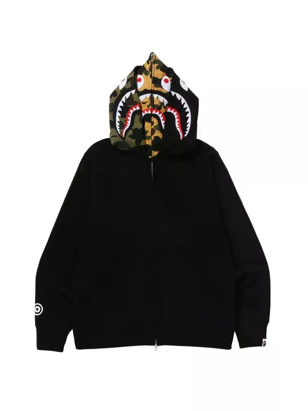 A BATHING APE Long-sleeve Zip Hoodie - Black
