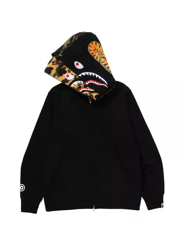 A BATHING APE Long-sleeve Zip Hoodie - Black