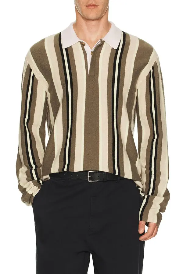 Guest In Residence Striped Rugby - Cypress Combo