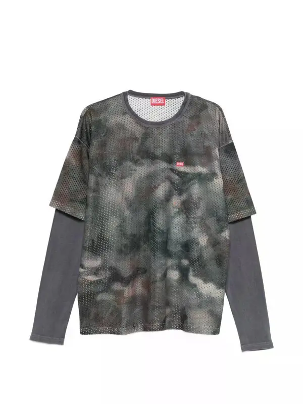 DIESEL® Perforated Long-sleeve T-shirt