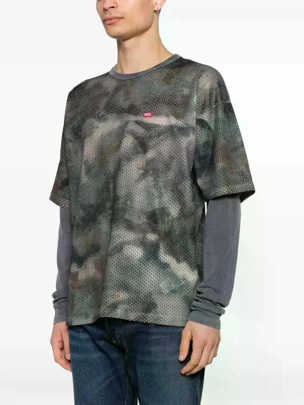 DIESEL® Perforated Long-sleeve T-shirt